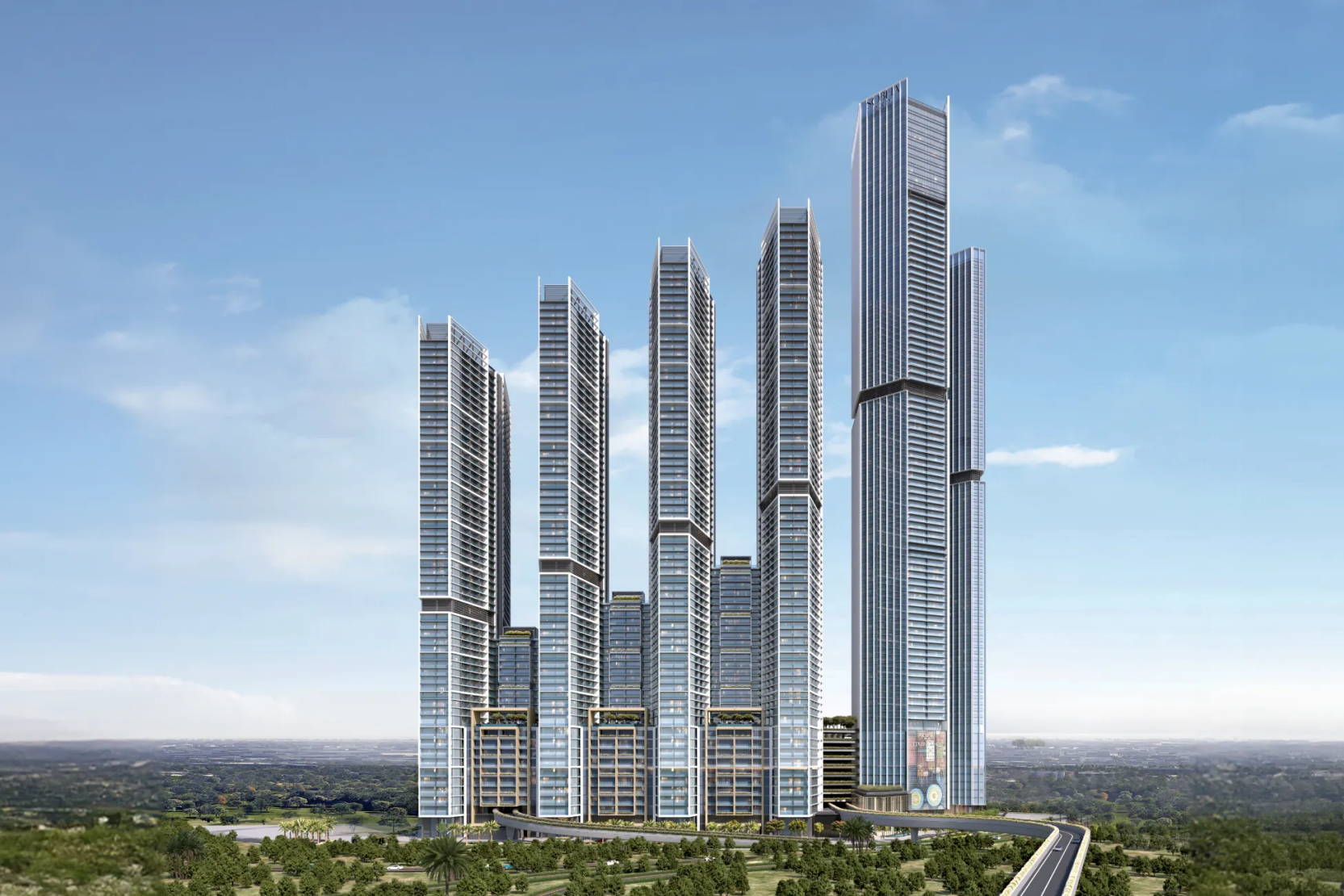DUBAI | Sobha Central Towers | 360m + 2 x 300m+ | 1181ft + 2 x 984ft+ | 95 fl + 87 fl + 77 fl ...
